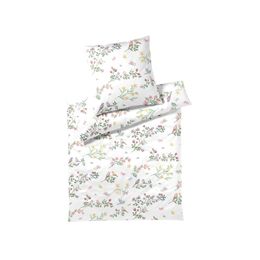 Elegante Bettwäsche Songbird in weiß | Gr.: 80 x 80 cm