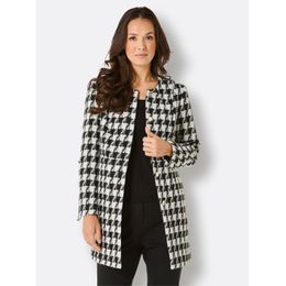 CR&Eacute;ATION L creation L Woll-Mix-Blazer in schwarz-ecru | Gr.: 38