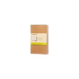 Moleskine Notizhefte 3er Set, Kartoneinband, Blanko "Cahier" in Packpapierbraun | Gr.: L (13 x 21 cm)