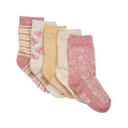 Minymo Kinder Socken "Socks w. Pattern (5-pack)" in Rosa | Gr.: 23-26