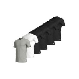 adidas Sportswear Unterhemd / Shirt Kurzarm Active Core Cotton in Schwarz / wei&szlig; / grau | Gr.: L