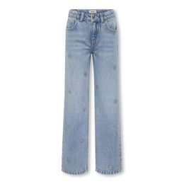 KIDS Only Jeans mit weitem Bein in Light Blue Denim | Gr.: 140