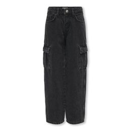 KIDS Only Jeans mit weitem Bein in Washed Black | Gr.: 116