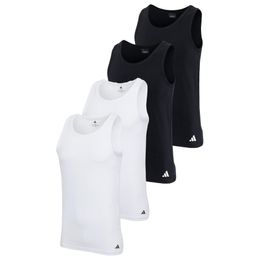 adidas Sportswear Unterhemd / Tanktop Active Flex Cotton in Schwarz / wei&szlig; | Gr.: M