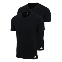 adidas Sportswear Unterhemd / Shirt Kurzarm Active Flex Cotton in Schwarz | Gr.: S