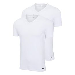 adidas Sportswear Unterhemd / Shirt Kurzarm Active Flex Cotton in Wei&szlig; | Gr.: M