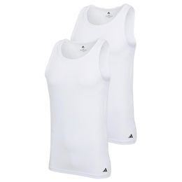 adidas Sportswear Unterhemd / Tanktop Active Flex Cotton in Wei&szlig; | Gr.: L