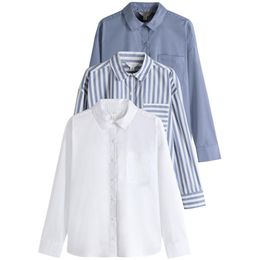 The Set Button Up Shirt male Blue, White size L