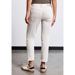 Comfort-fit-Jeans Street One, Damen, Gr. 31, Länge 26, beige (beige stripe washed), Jeans, 89% Baumwolle, 8% Polyester, 3% Elasthan, unifarben, 7/8-Länge, Jeans, Middle Waist