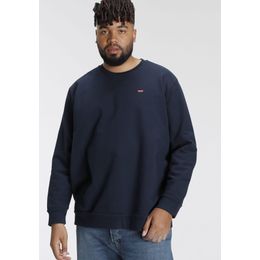 LEVI'S® PLUS Sweatshirt LEVI'S PLUS "BIG ORIGINAL HM CREW", Herren, Gr. 3XL (68/70), blau (navy), Sweatware, Obermaterial: 100% Baumwolle, hüftbedeckend, Rundhals, Sweatshirts, mit Batwing-Logobadge