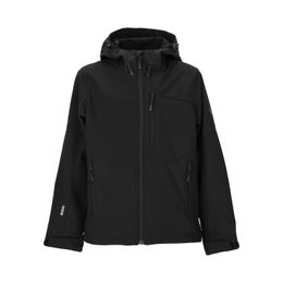 Softshelljacke WHISTLER "Rodney", Kinder, Gr. 128, schwarz (schwarz, schwarz), 100% Polyester, mehrfarbig, normal, ohne Ausschnitt, Jacken, mit wasserdichter Membran