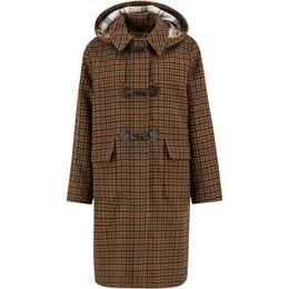Barbour Dufflecoat Melody Brown/Orange Check/Hessian Tartan (Größe: 10)