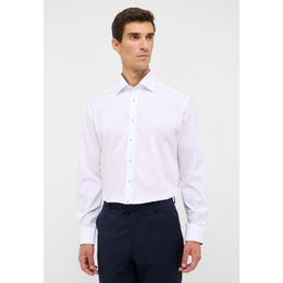 Langarmhemd Eterna "MODERN FIT", Herren, Gr. 44, Normalgr&ouml;&szlig;en, wei&szlig;, Popeline, 100% Baumwolle, tailliert, Manschette, Hemden, NON IRON (b&uuml;gelfrei)