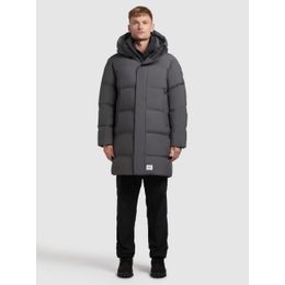 Steppmantel Khujo "STANK2", Herren, Gr. L, steel grau, 100% Polyester, unifarben, regular fit, eingesetzt gerader Abschluss, Mäntel