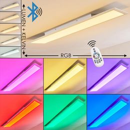 hofstein Voisines Deckenpanel LED Wei&szlig;, 1-flammig, Fernbedienung, Farbwechsler