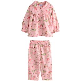 next Pyjama M&auml;dchen Gr&ouml;&szlig;e 122 taupe / kiwi / rosa / himbeer