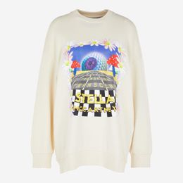 Stella McCartney Cremefarbenes Sweatshirt mit Aufdruck