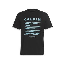 Calvin Klein Jeans T-Shirt Herren Gr&ouml;&szlig;e XL pastellblau / schwarz
