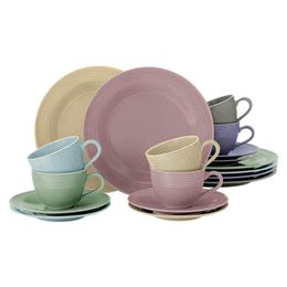 Seltmann Weiden Kaffeeservice Beat Color Glaze 18er Set