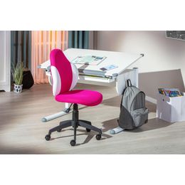 Bürostuhl Inosign, pink (himbeer, weiß), B:52cm H:94cm T:56cm, Stühle, Bürodrehstuhl, für Kinder und Jugendliche