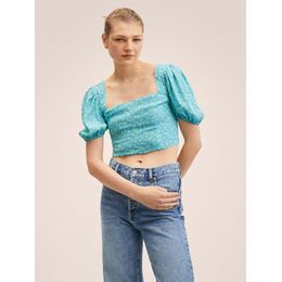 Mango Bluse 'DAISY' Damen Gr&ouml;&szlig;e S blau / hellgr&uuml;n / schwarz