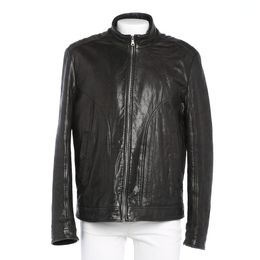 BOSS Black Lederjacke / Ledermantel Herren Größe L/XL Second Hand schwarz