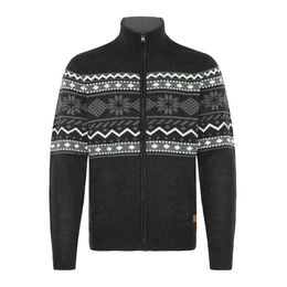 Blend Strickjacke 'Nova' Herren Gr&ouml;&szlig;e L grau / schwarz / wei&szlig;