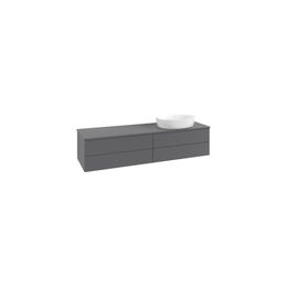 Villeroy & Boch V&B Waschtischunterschrank mit Frontstruktur -Beleuchtung Antao 160x50cm, WBP-farbe Lac, Anthrac. m Lac ; Villeroy & Boch (L27110GK)