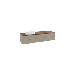 Villeroy & Boch V&B Waschtischunterschrank mit Frontstruktur -Beleuchtung Antao 160x50cm, WBP-farbe w. wal, st. Gr m Lac ; Villeroy & Boch (L26112HK)