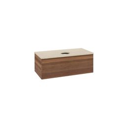Villeroy & Boch V&B Waschtischunterschrank mit Frontstruktur, mit Beleuchtung Antao 100x36x50cm, WBP-farbe botti., w. walnut ; Villeroy & Boch (L31113HM)