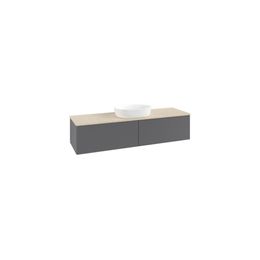 Villeroy & Boch V&B Waschtischunterschrank mit Frontstruktur Antao 160x50cm, WBP botti., Anthrac. m Lac ; Villeroy & Boch (K36113GK)