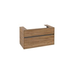 Villeroy & Boch V&B Waschtischunterschrank Collaro 100x54,8x50cm, WT mittig, kansas oak ; Villeroy & Boch (C02000RH)