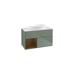 Villeroy & Boch V&B Waschtischunterschrank Wandbeleuchtung Finion 100, Pl wh. m, Reg wal ven, Oli. m Lac ; Villeroy & Boch (GA11GNGM)