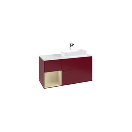 Villeroy & Boch V&B Waschtischunterschrank Finion 120cm, Pl w m, Reg li si Gr m Lac, Peo m ; Villeroy & Boch (F271HJHB)