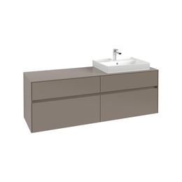 Villeroy & Boch V&B Waschtischunterschrank Collaro 160x54,8x50cm, WT rechts, volcano black ; Villeroy & Boch (C02300VL)