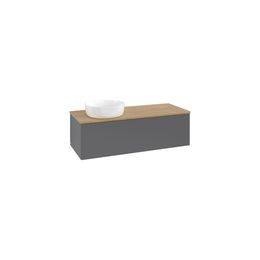 Villeroy & Boch V&B Waschtischunterschrank ohne Frontstruktur, mit Beleuchtung Antao 120x36x50cm, WBP hon. Oa, Anthrac. m Lac ; Villeroy & Boch (L33011GK)