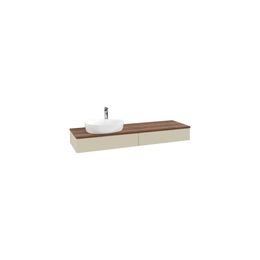 Villeroy & Boch V&B Waschtischunterschrank ohne Frontstruktur -Beleuchtung Antao 160x50cm, HL, WBP w. wal, si Gr m Lac ; Villeroy & Boch (L15052HJ)