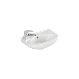 Villeroy & Boch V&B Handwaschbecken Newo 40x25cm, ov., 1 Hahnl., m &Uuml;L, li, wei&szlig; ; Villeroy & Boch (43944L01)