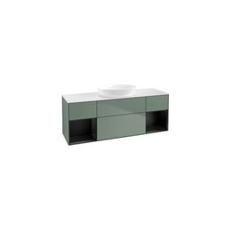 Villeroy & Boch V&B Waschtischunterschrank Finion 160cm, Pl w m, Reg bla m Lac, Oli. m Lac ; Villeroy & Boch (FD01PDGM)