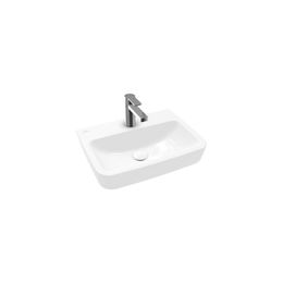 Villeroy & Boch V&B Handwaschbecken O.NOVO 50x37cm, eck, m HL, o. &Uuml;L, wei&szlig; C-plus ; Villeroy & Boch (434451R1)