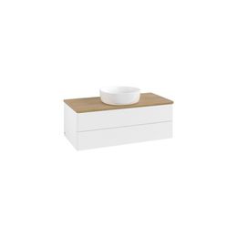 Villeroy & Boch V&B Waschtischunterschrank mit Frontstruktur Antao 100x36x50cm, WBP hon. Oa, wh. m Lac ; Villeroy & Boch (K20111MT)