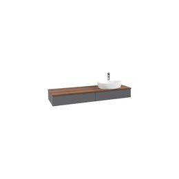Villeroy & Boch V&B Waschtischunterschrank ohne Frontstruktur Antao 160x50cm, HL, WBP w. wal, Anthrac. m Lac ; Villeroy & Boch (K16052GK)