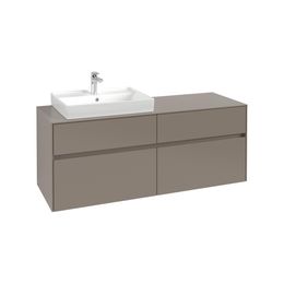 Villeroy & Boch V&B Waschtischunterschrank Collaro 140x54,8x50cm, WT links, volcano black ; Villeroy & Boch (C08500VL)