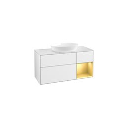 Villeroy & Boch V&B Waschtischunterschrank Wandbeleuchtung Finion 120cm, Pl w m, Rg gol m Lac, glo wh. Lac ; Villeroy & Boch (GA71HFGF)