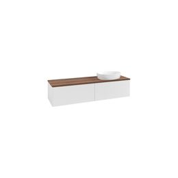 Villeroy & Boch V&B Waschtischunterschrank mit Frontstruktur -Beleuchtung Antao 160x50cm, WBP-farbe w. wal, glo wh. Lac ; Villeroy & Boch (L38112GF)