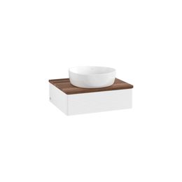 Villeroy & Boch V&B Waschtischunterschrank mit Frontstruktur Antao 60x19x50cm, WBP-farbe w. wal, wh. m Lac ; Villeroy & Boch (K07112MT)