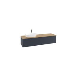 Villeroy & Boch V&B Waschtischunterschrank mit Frontstruktur -Beleuchtung Antao 160x50cm, HL, WBP hon. Oa, md bl. m Lac ; Villeroy & Boch (L37151HG)
