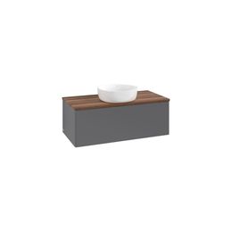 Villeroy & Boch V&B Waschtischunterschrank ohne Frontstruktur Antao 100x36x50cm, WBP w. wal, Anthrac. m Lac ; Villeroy & Boch (K31012GK)