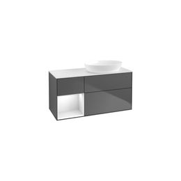 Villeroy & Boch V&B Waschtischunterschrank Wandbeleuchtung Finion 120cm, Pl w m, Rg g wh. Lac, Anthrac. m ; Villeroy & Boch (GA41GFGK)