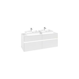 Villeroy & Boch V&B Waschtischunterschrank Collaro 140x54,8x50cm, f 2 WT, LED 10 W, wh. ma ; Villeroy & Boch (C076B0MS)